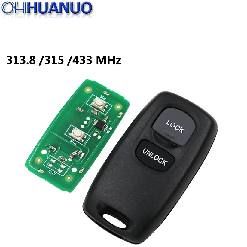 2 button Remote control key FOB 313.8 MHz OR 315 MHz OR 433 MHz for ...