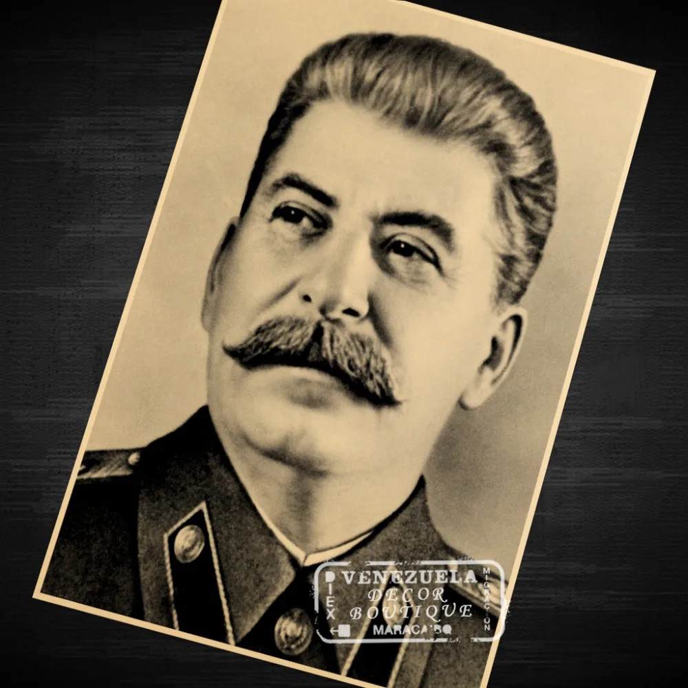 Comrade 스탈린 초상화 블랙 Nd 화이트 Cccp 소련 포스터 빈티지 장식 Diy 벽 스티커 캔버스 회화 포스터 장식 선물