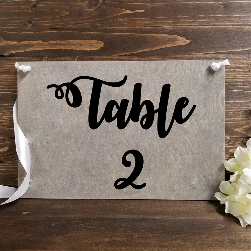 Wedding Table Number Vinyl Decals , Removable Waterproof Table Plan ...