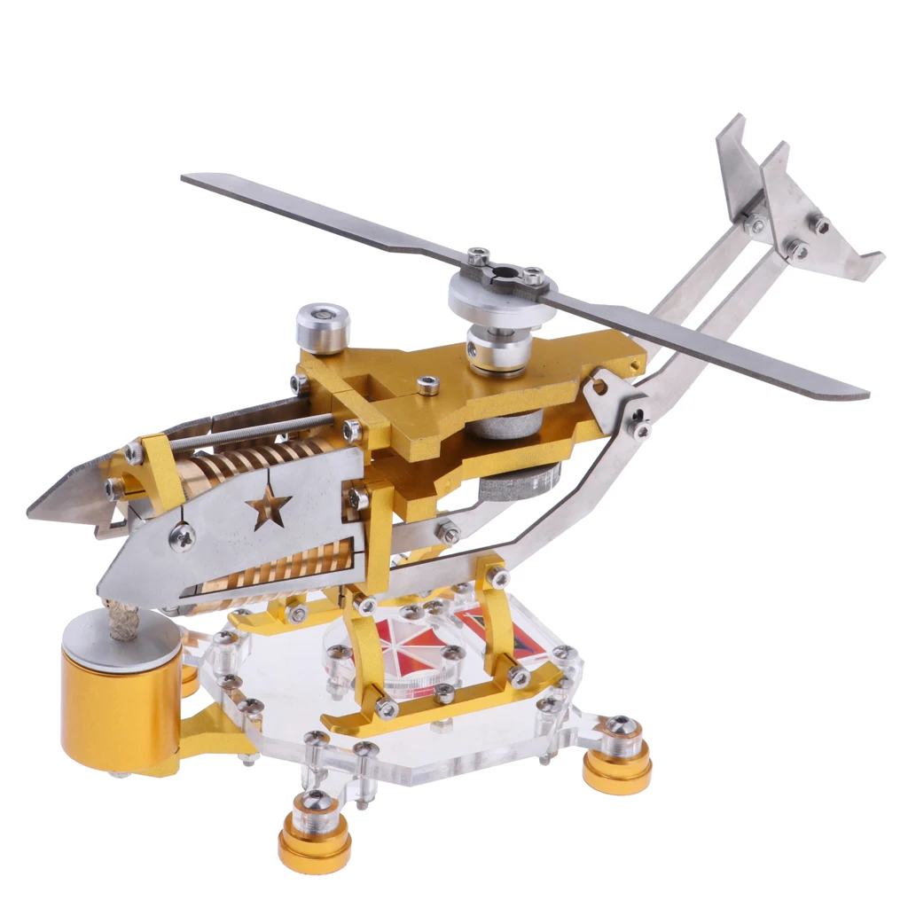 300-1000RPM Helicopter Flywheel Stirling Engine Motor Heat Steam Power ...
