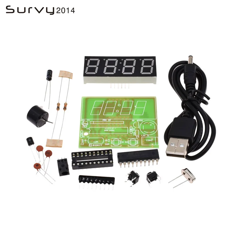 AT89C2051/DS3231 Digital 4/6 Bits Electronic Clock Electronic ...