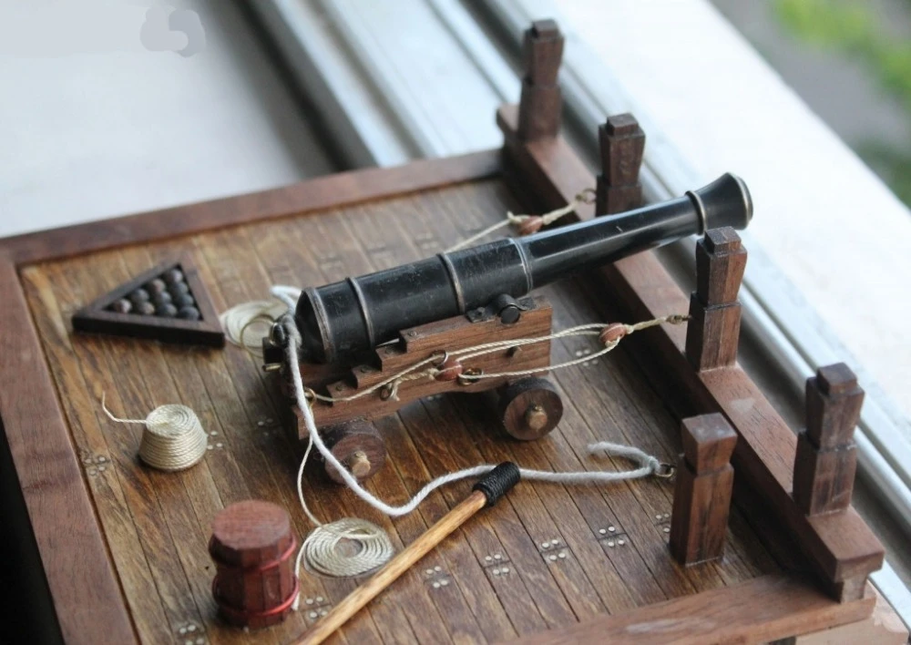Classic Warship Model Cannon Assemble Scale 1/30 The Deck Cannon Model ...