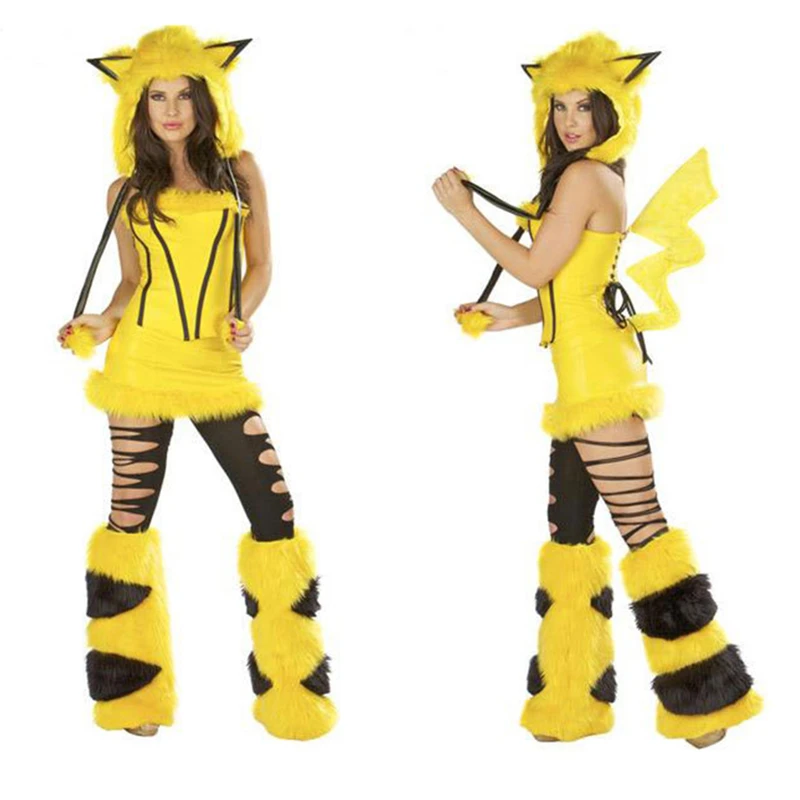 Pokemon adultos traje sombrero + cubiertas del zapato + dress pikachu ...