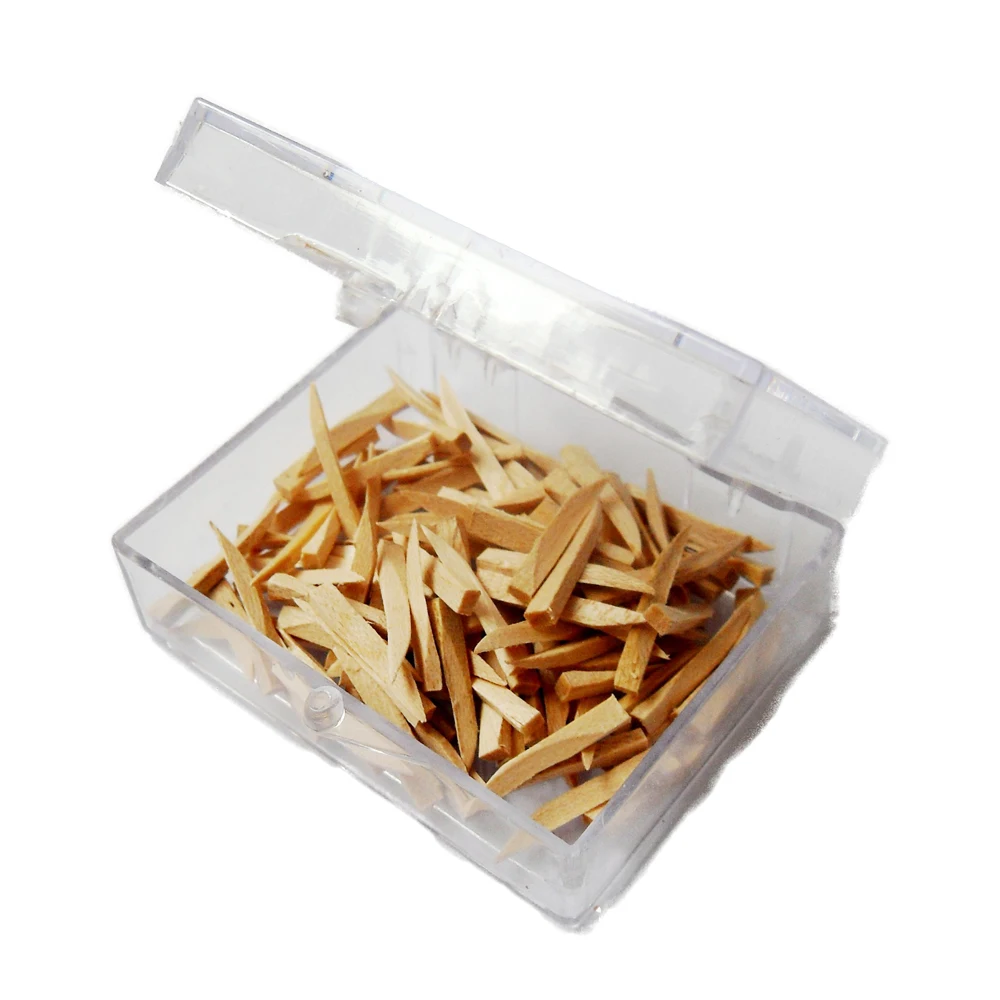 20pcs/lot Wooden Wedge Medical With Plastic Box transparent ...