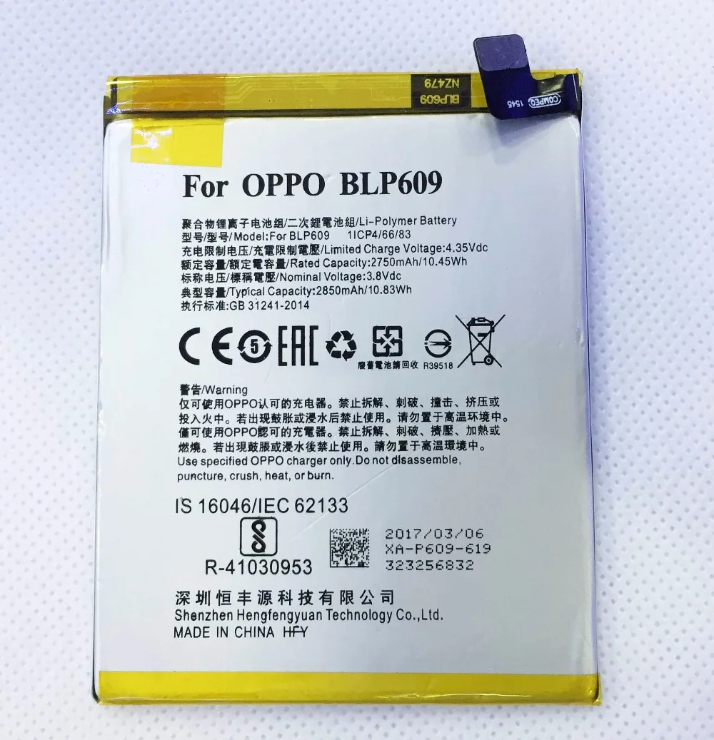 BLP609 Battery For OPPO r9 R9m R9mt cellphone hfy 3.8V 2750mAh|Mobile ...