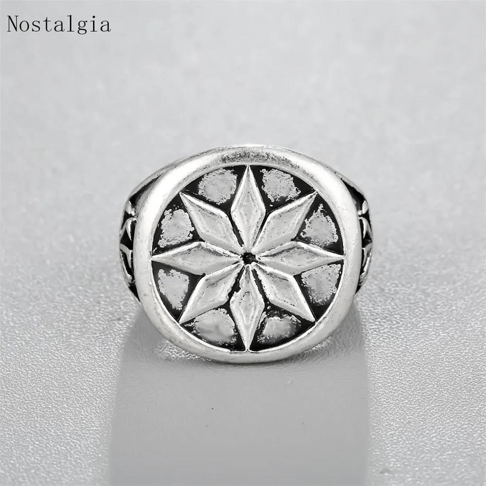 Nostalgia Slavic Kolovrat Alatyr Shield Symbols Mens Signet Rings Pagan ...