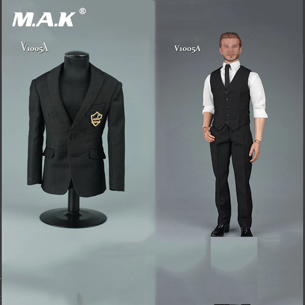 1/6 Scale Clothes Black Men Gentleman Suit 2.0 for 12" Male Action ...
