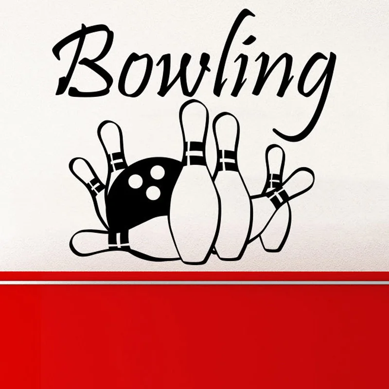 Bowling-Wall-Decal-Sports-Vinyl-Wall-Stickers-Vinilos-Paredes-Murals ...