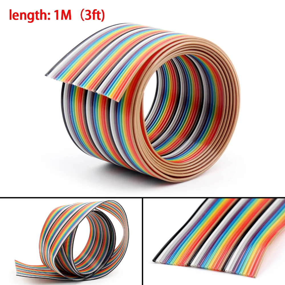 Aliexpress.com : Buy Areyourshop 30Pin Color Rainbow Ribbon Wire Cable ...