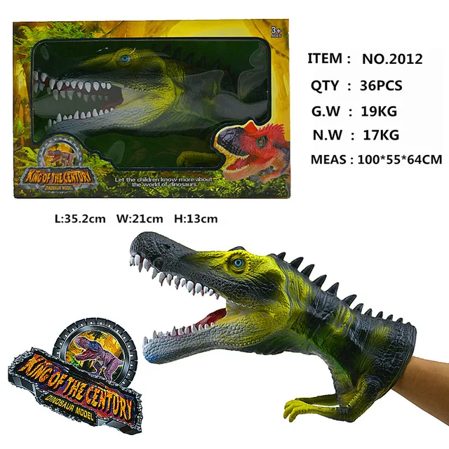 Creative Dinosaur Shape Soft Hand Puppets Tyrannosaurus Rex Allosaurus ...