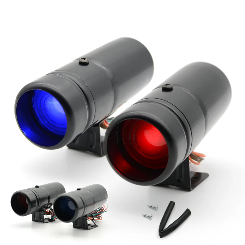 Red And Blue Led Adjustable Tachometer Rpm Tacho Gauge Pro Shift Light ...