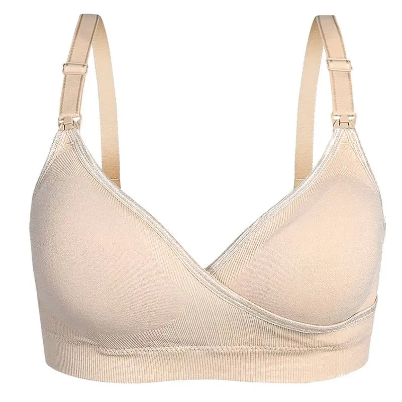 Women Cotton Wire Front opening buckle Cotton Crossover Support Bra for ...