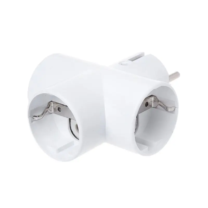 Eu Standard Convert Socket With 3 Outlets Ceramics Travel Power Adaptor ...