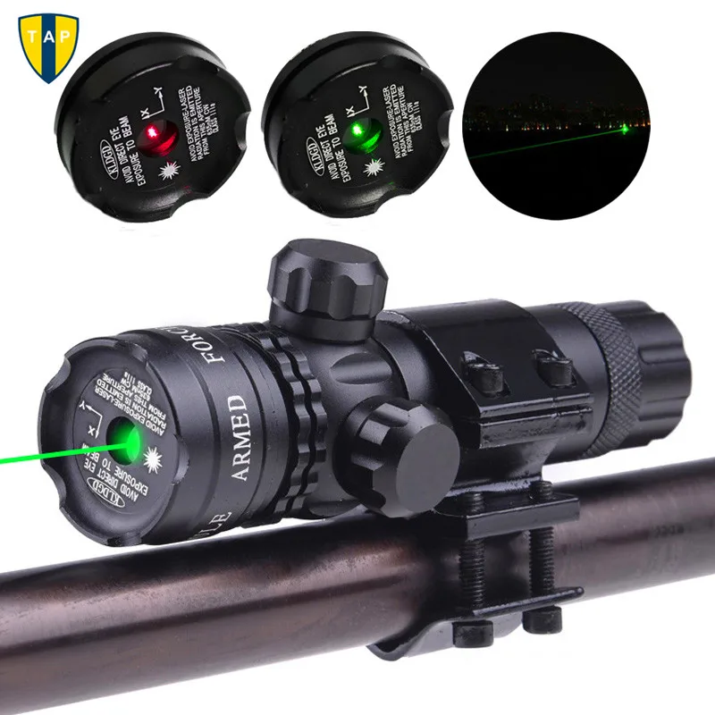 Tactical Laser Mount Green Red Dot Laser Sight Rifle Airsoftsport Hunting Gun Scope 20mm Rail ...