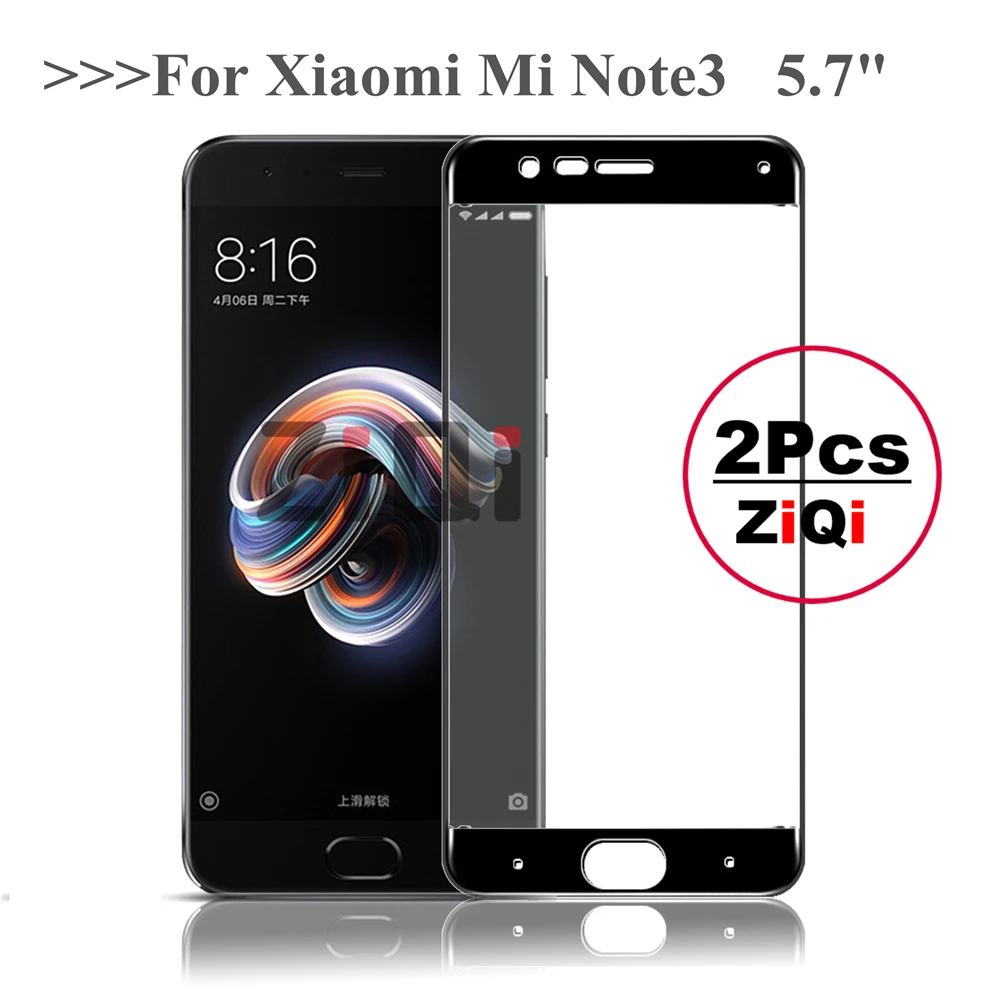 ziqi 2Pcs Tempered Glass For Xiaomi Note 3 Screen Protector For Xiaomi ...