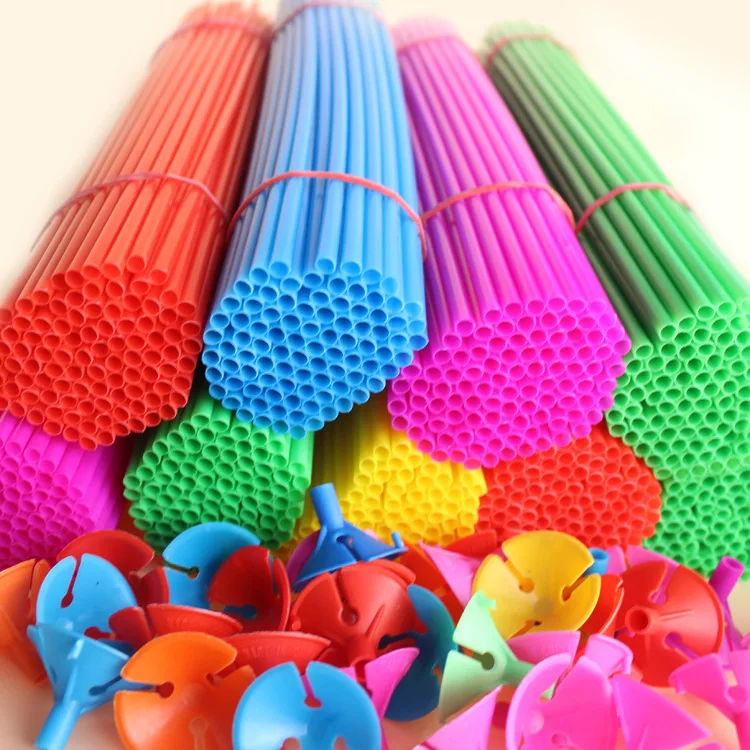 10 20 teile/sätze 40cm Luftballons Halter Sticks mit Tasse Latex Ballon ...