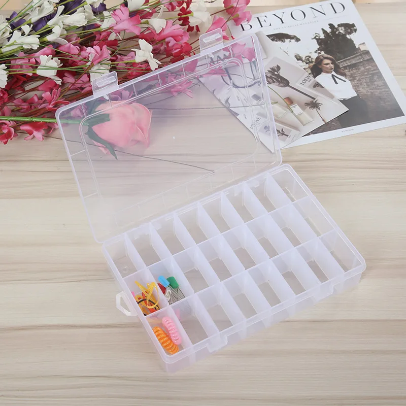 조정 가능한 투명 플라스틱 스토리지 박스 터미널 작은 구성 요소 보석 도구 상자 구슬 알 약 주최자 네일 아트 팁 케이스 부품박스 파츠케이스 플라스틱 박스 부품상자 도구상자
