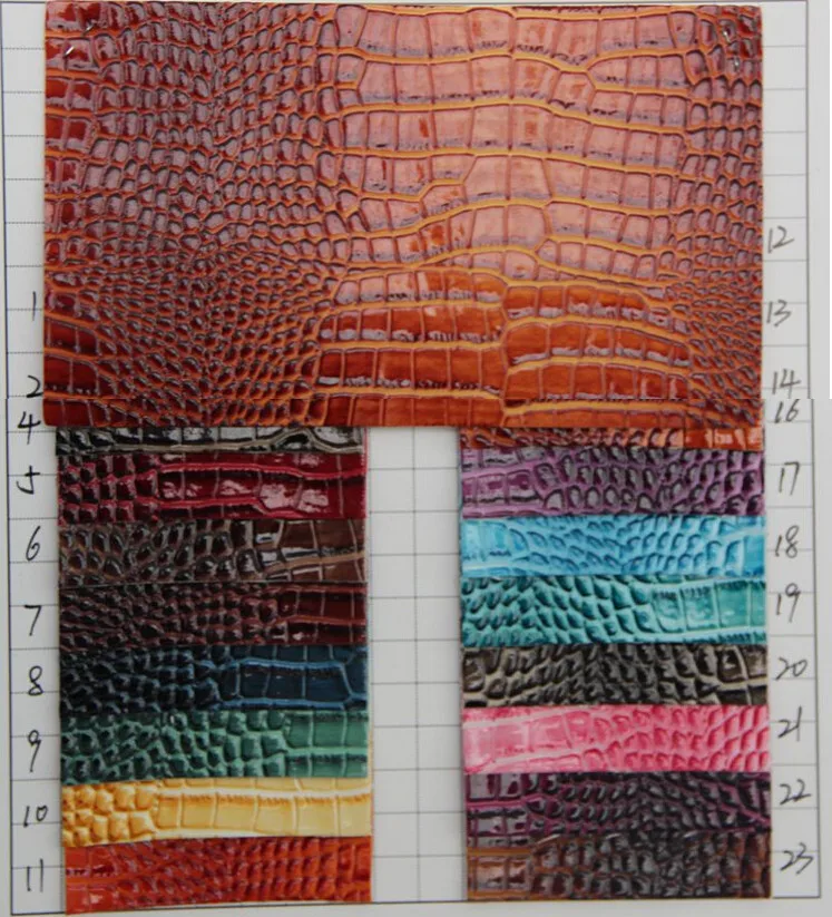 Shiny Surface Crocodile Grain Synthetic Pu Leather/ Tissu Crocodile ...