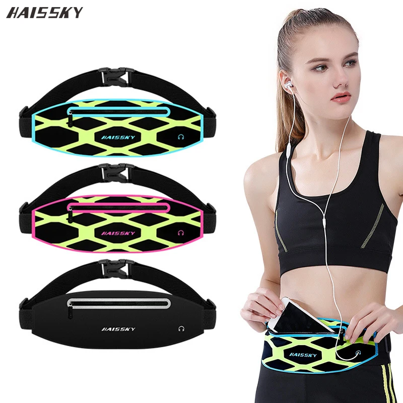 HAISSKY Sport Running Bags Waist Pack Belt Women Men Pocket Phone Case ...