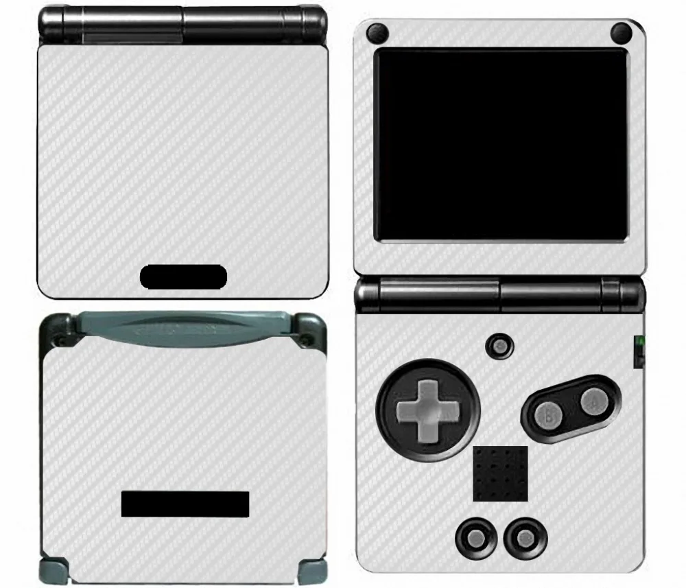 White Carbon Fiber Vinyl Skin Sticker Protector for Nintendo GameBoy ...