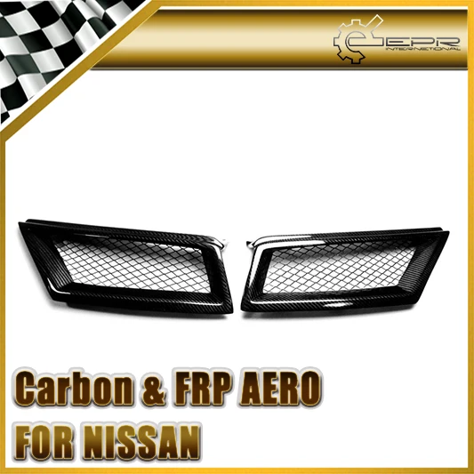 Car-styling-For-Nissan-Tiida-Carbon-Fiber-Mesh-Grill-Front-Bumper ...