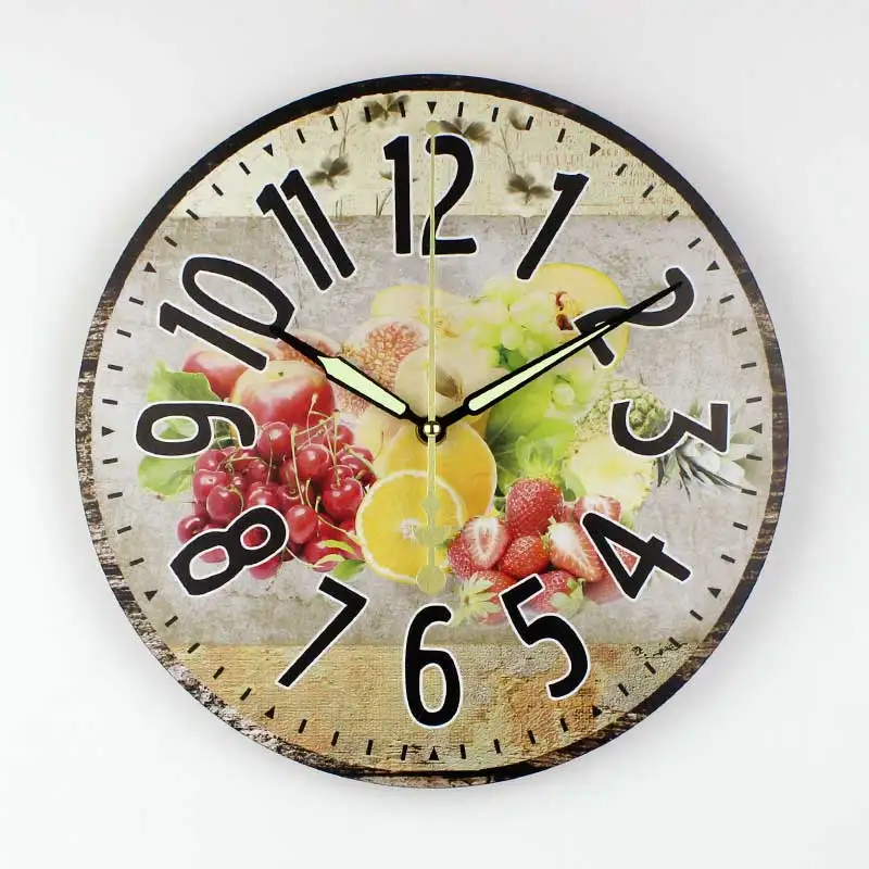 Brand kitchen wall decor clocks with waterproof clock face fashion 3d ...