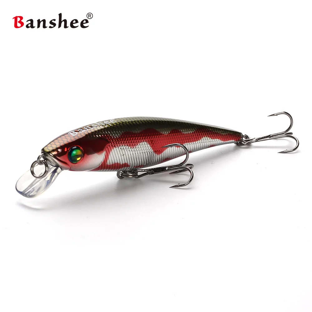 Banshee 90mm 10g 저크 베이트, 파이크 인공 미끼, 저크 베이트, 블랙 미노우 낚시 루어 플로팅 하드 베이트베이스 ...