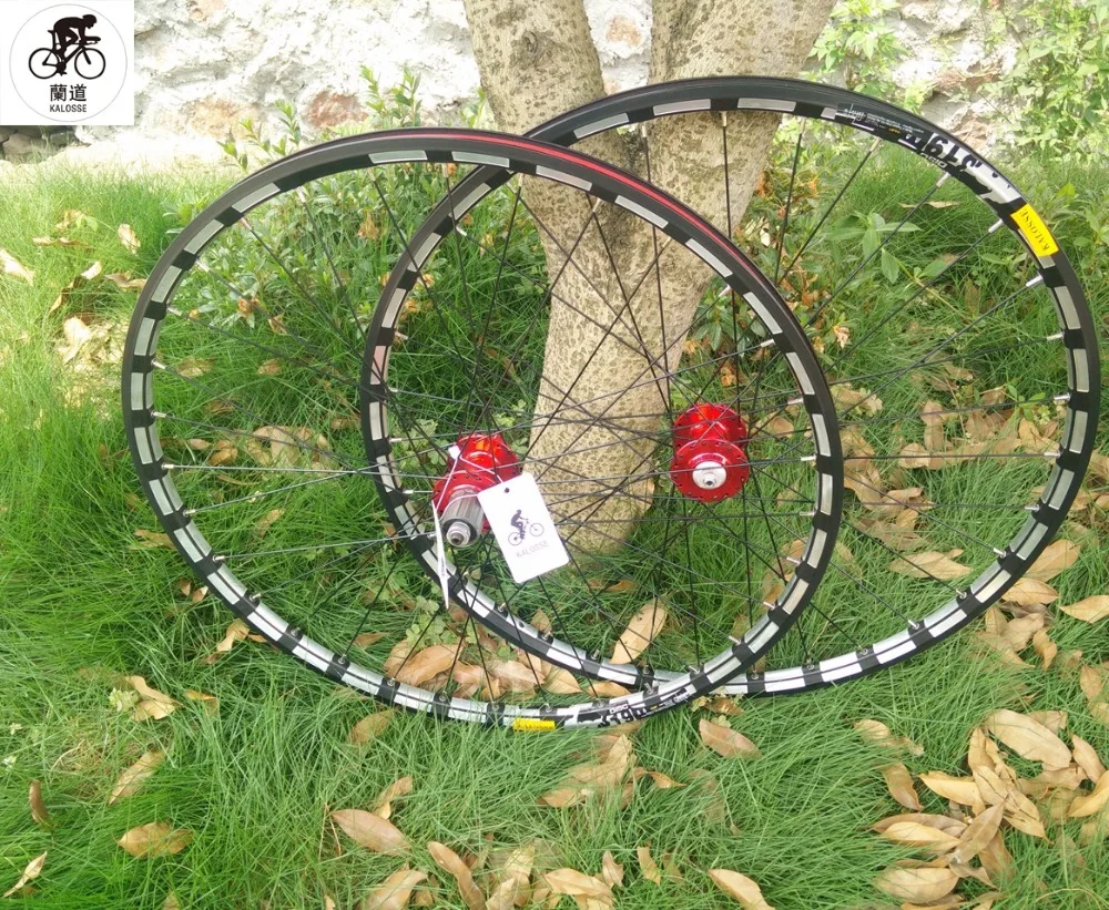 kalosse 29 inch mountain bike wheel 32H 6 bearings hub wheels for 7/8/9 ...