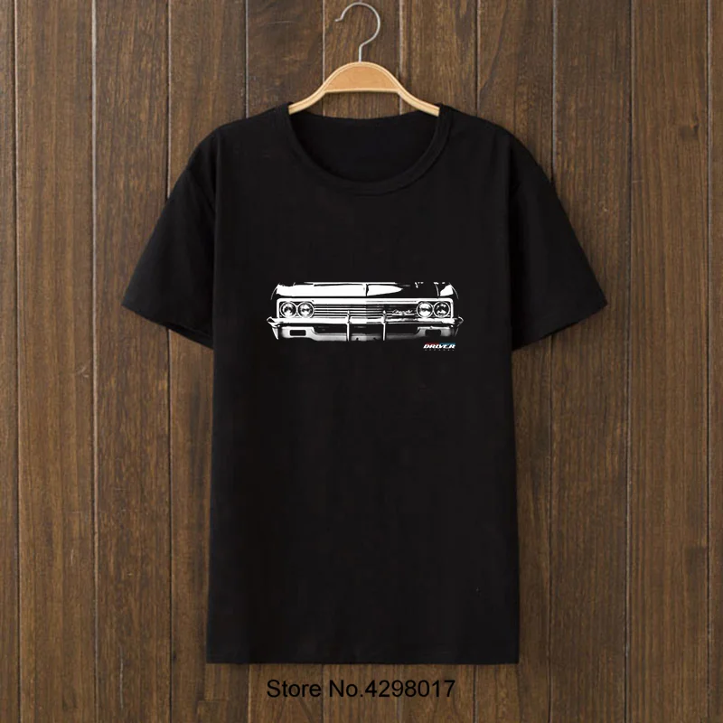 Knitted 66 65 Chevy Impala Car t shirt Basic Crew Neck Gift men's t ...