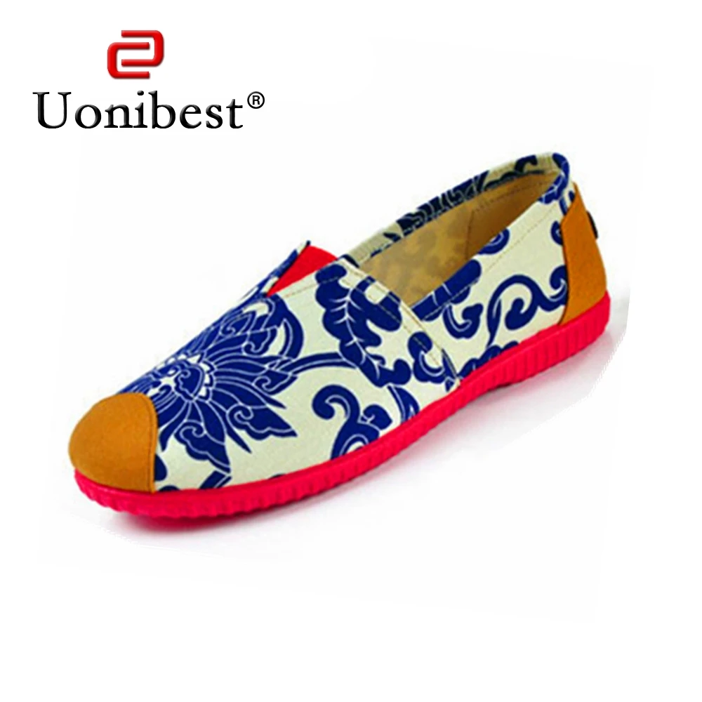 2017 New Pattern Female Cloth Injection women's Shoes Blue And White ...