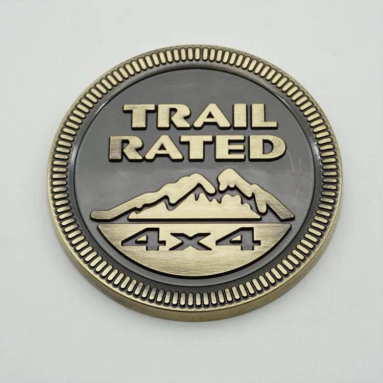Chrome Metal 4X4 TRAIL RATED Car Emblems Stickers Snow Mountain Styling ...