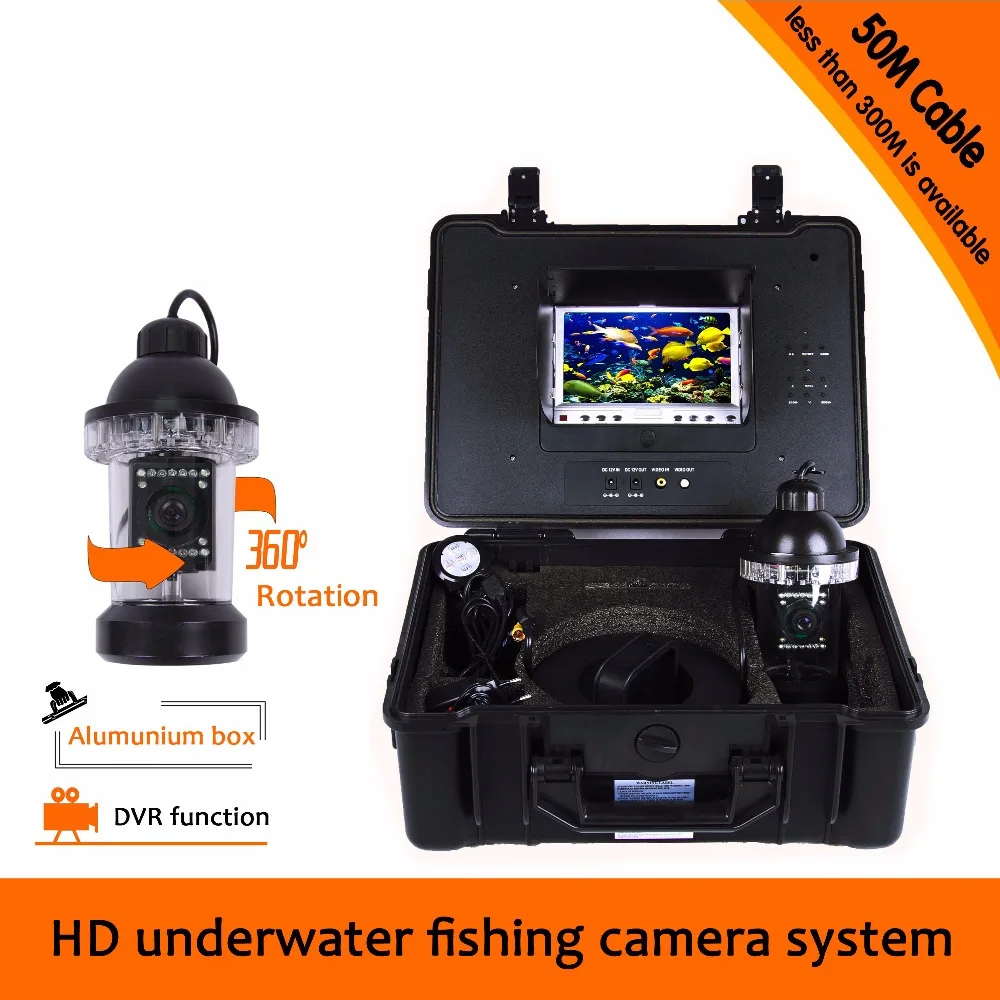 (1 set)50M Cable Panning camera system DVR Function Underwater fishing ...