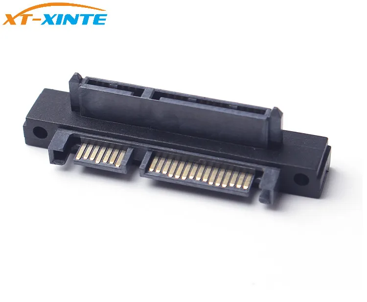 22Pin Right Angle UP 90 SATA Adapter Male to Female 7+15P Serial ATA ...