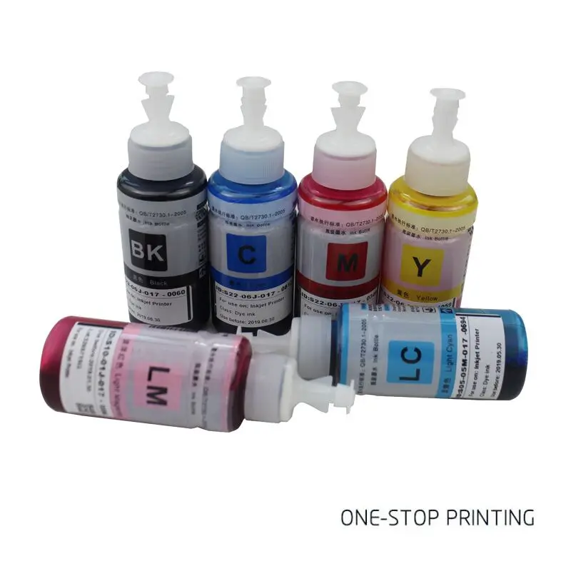 Premium Dye Ink Based Non OEM Set of 6 Refill Ink Kit 70ml For Epson ...