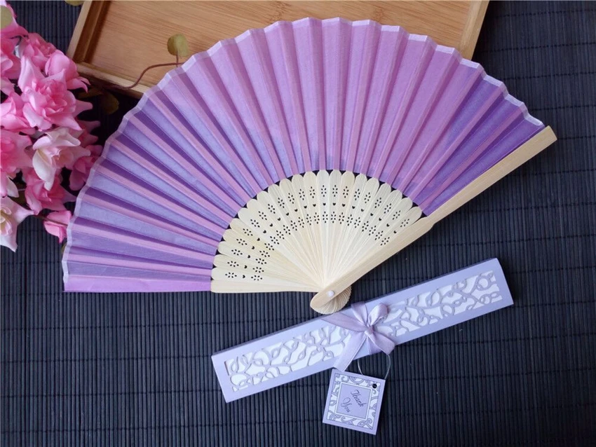 Custom Folding Fan Gifts box elegant paper box for customized paper fan ...