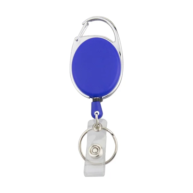 Button Strap&Key Ring Badge Reel Holder,Carabiner Hook Retractable ID ...