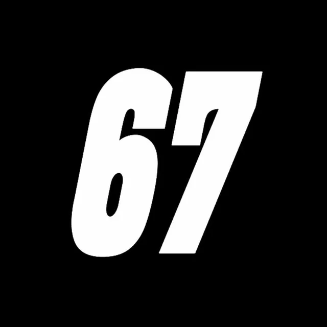 YJZT 12.6CM*12.5CM Interesting Number 67 Vinyl High quality Car Sticker ...