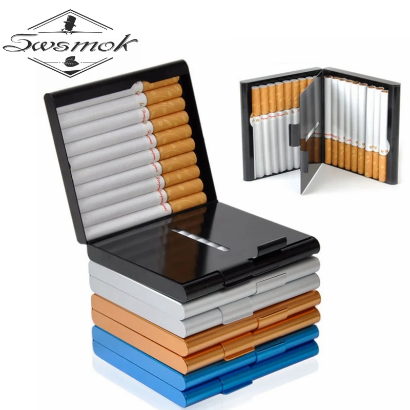 Aluminum Cigarette Case Storage for 20 Cigarettes Holder Double Sided ...