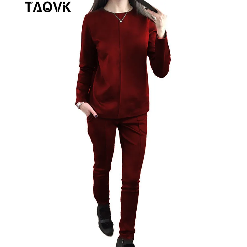 Hot Offer TAOVK new fashion Women's Autumn Suede Tracksuit Women ...