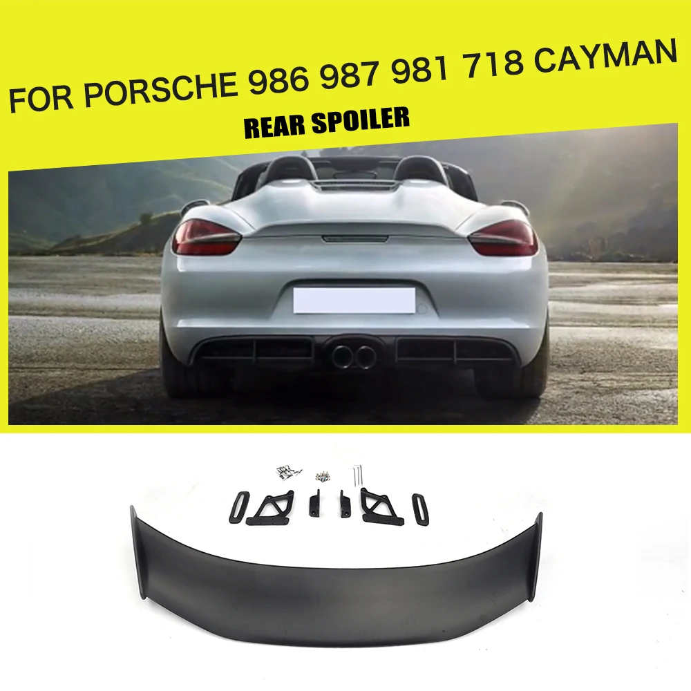 Carbon Fiber & ABS Car Rear Spoiler Window Wing for Porsche 981 GT4 Car ...