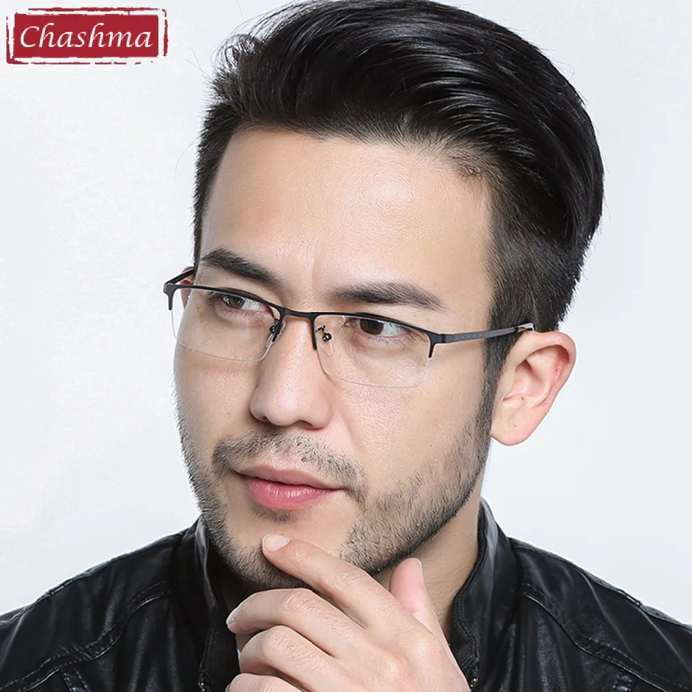 New Men's Alloy Eyeglass Half Frame Men Glasses Quality Frame Eye ...