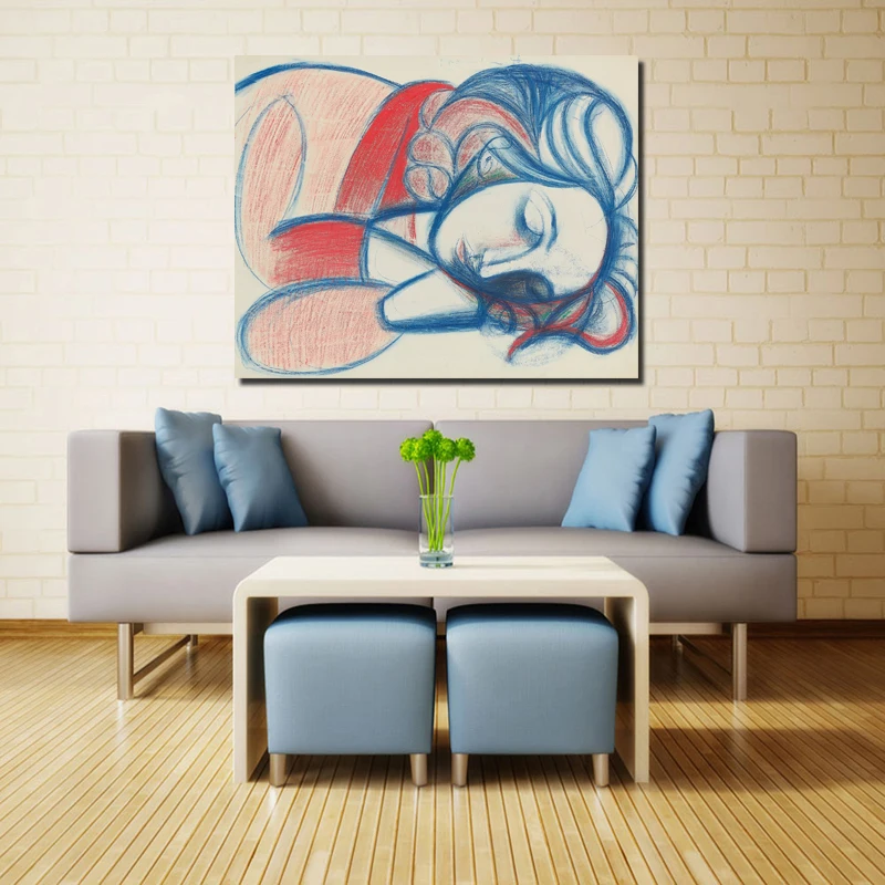 Pablo-Picasso-Sleeping-Woman-Canvas-Painting-Prints-Living-Room-Home ...