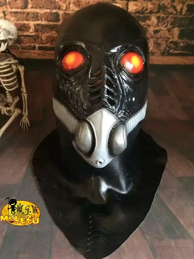 2018 Free shipping Oxygen mask hood terrorist death masks realistic cos ...