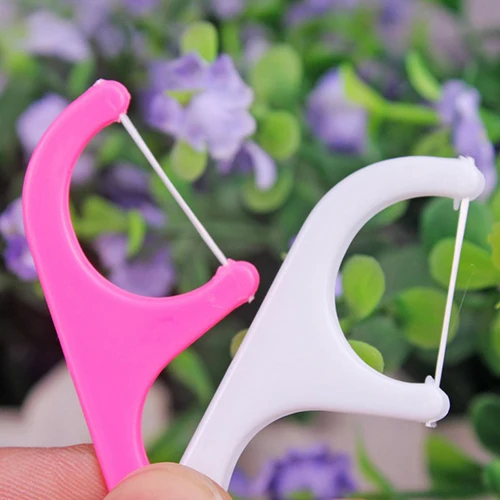 2016 25pcs Oral Dental Flosser Plastic Disposable Gum Teeth Clean Care ...