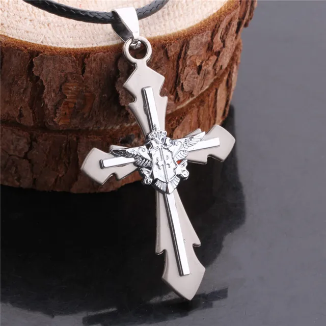 19 style Anime Cross shape necklace One piece Final Fantasy Black ...