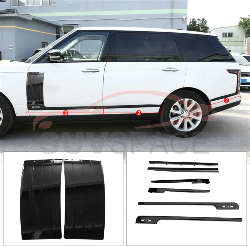 8 PCS Black For Land Rover Range Rover 2018 Side Vent Grille Door Trim ...