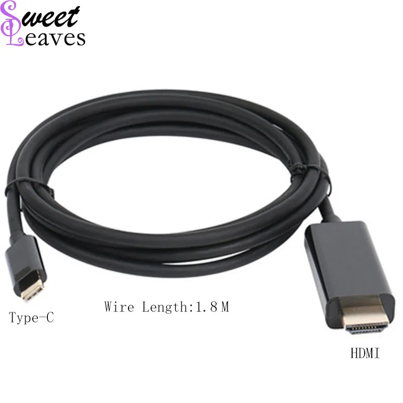 Type C to HDMI Cable Type C HDMI 4K 60HZ 1.8M 6Ft HDTV Adapter For ...