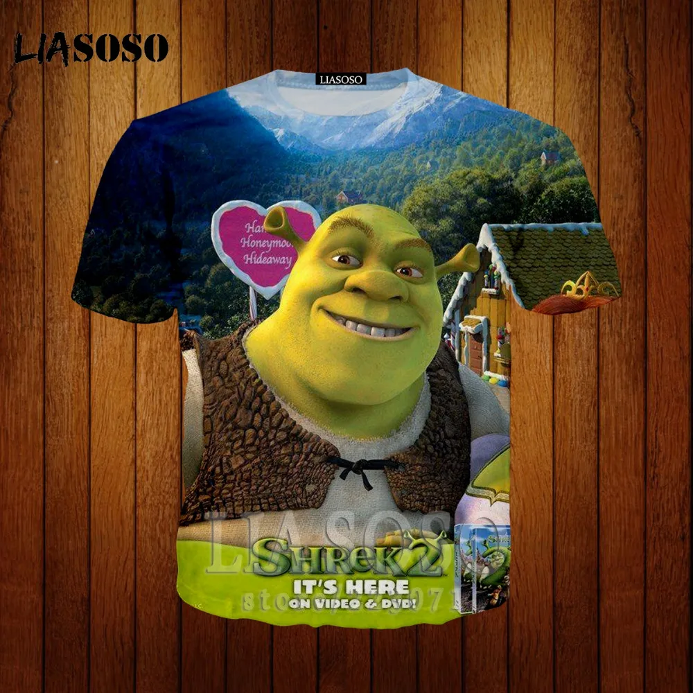 Shrek chemise drôle t shirts Hip Hop vêtements à manches courtes t ...