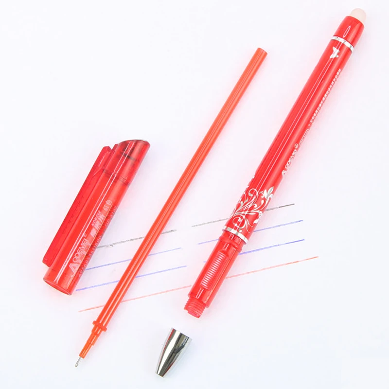 STYLO,Red pen-1PCS--Stylo Gel effaçable, fournitures scolaires et de ...