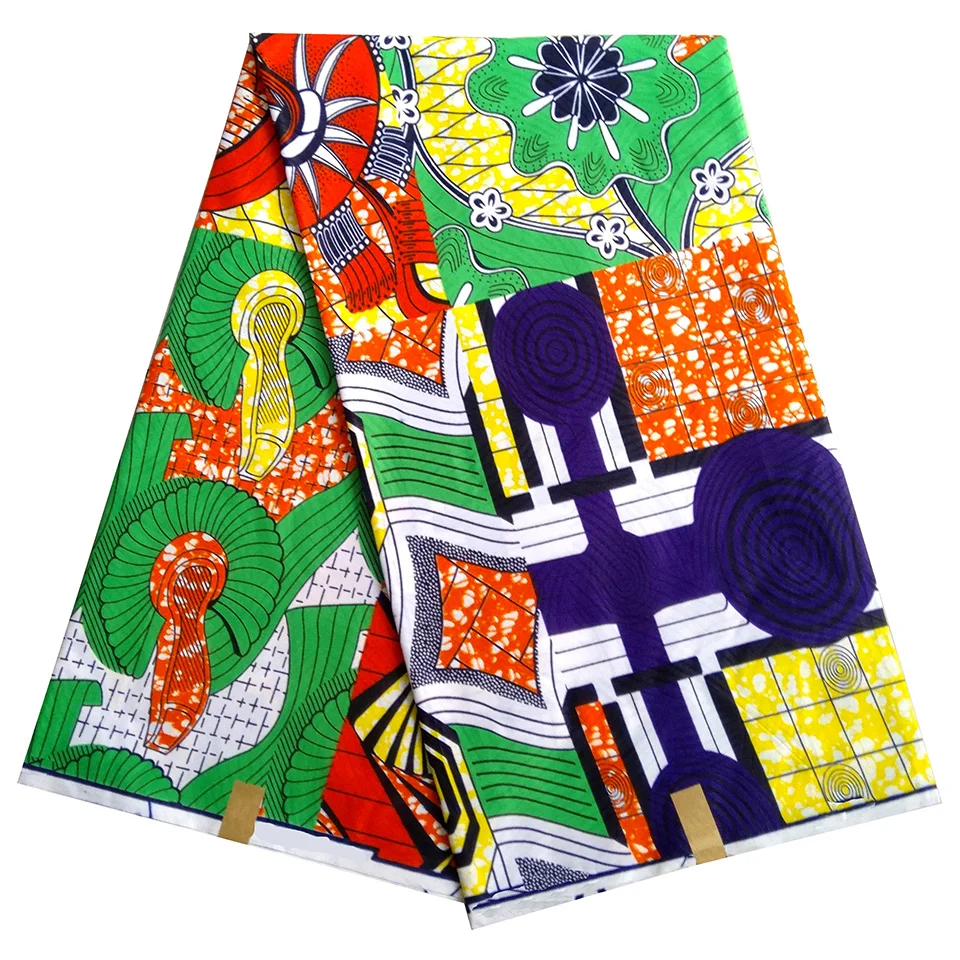 Polyester Multi color African Real Wax Prints Fabric, Nigerian Real Wax ...